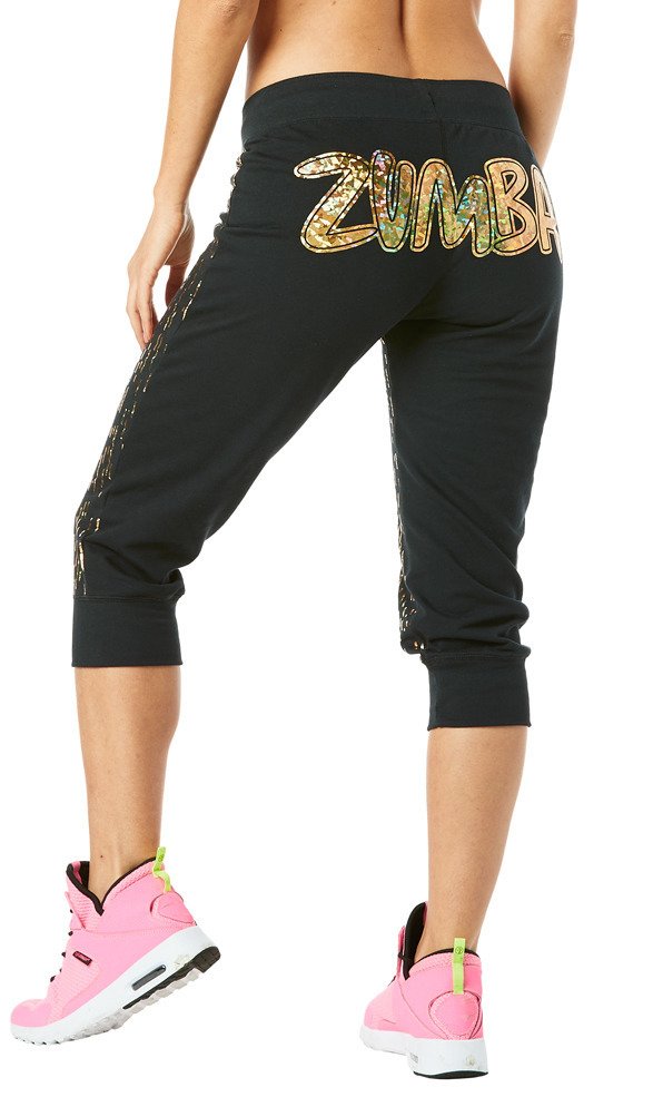 Zumba Lost In The Music Capri Pants Sz Xxl Only Bold Black