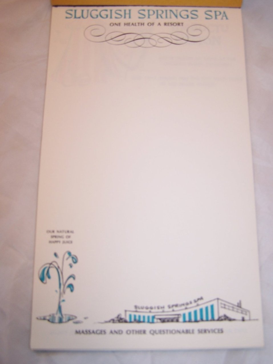 My Very Own Hotel Stationery Note Writing Pad, Vintage 70s