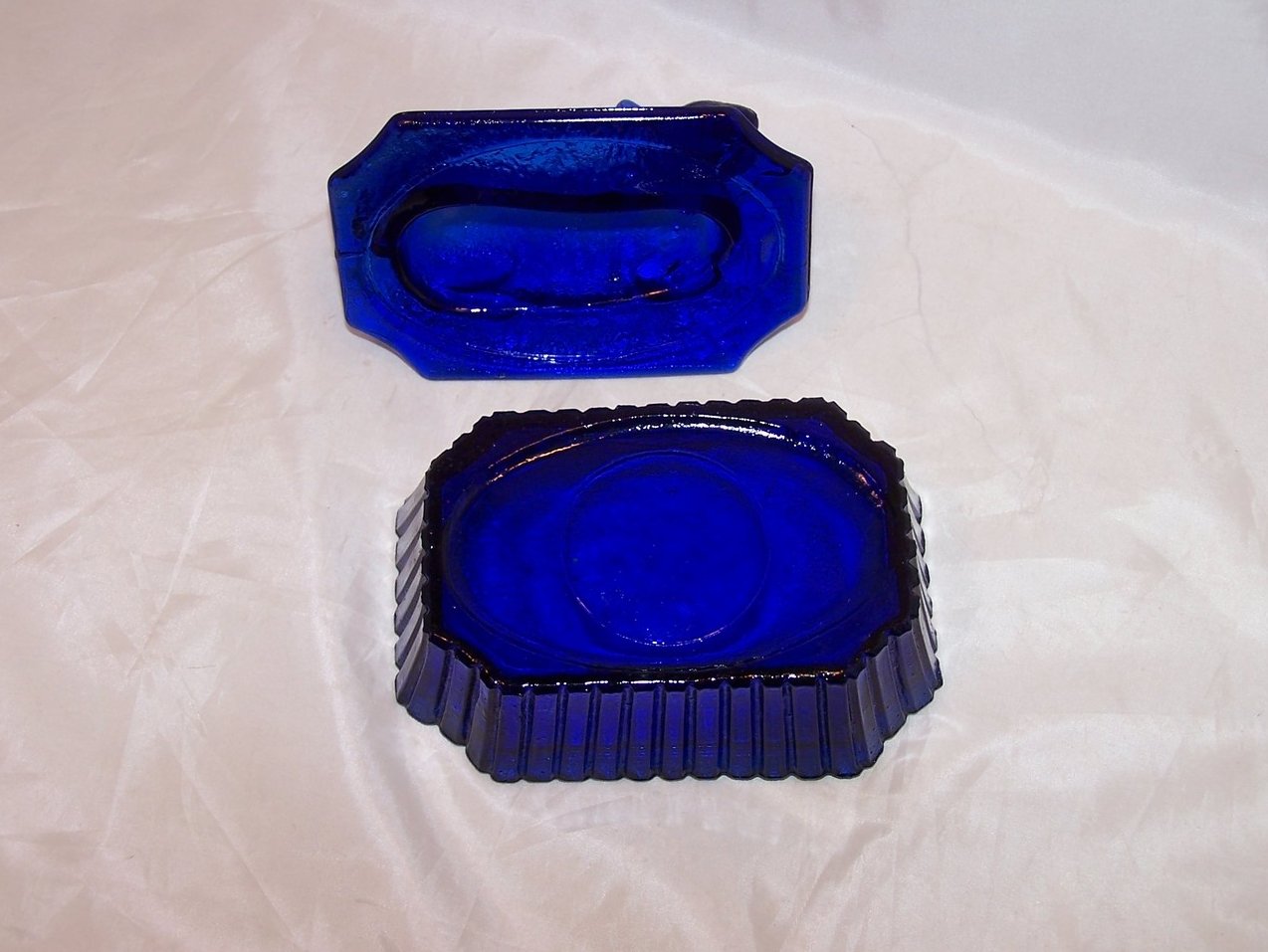 Cobalt Blue Glass Bunny Candy Dish, Almost 5 Inches Tall