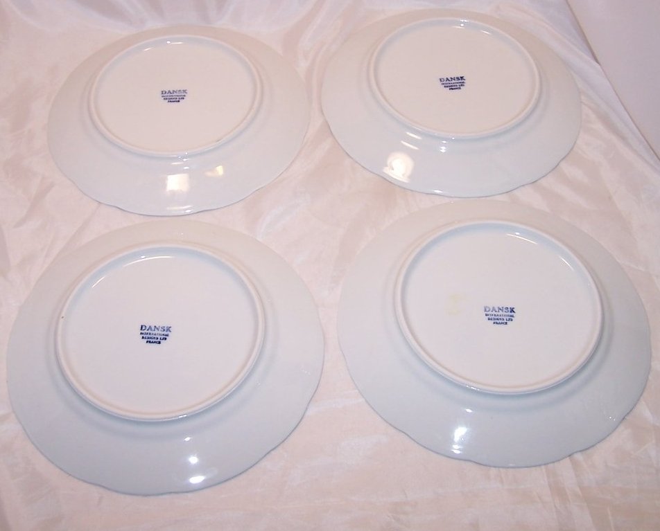 Dansk 4 Berry Designs Porcelain Dessert Plates, Plate France