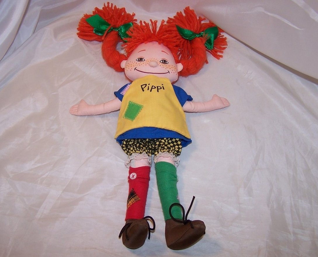 Pippi Longstocking Cloth Doll, Omega Toy, Astrid Lindgren