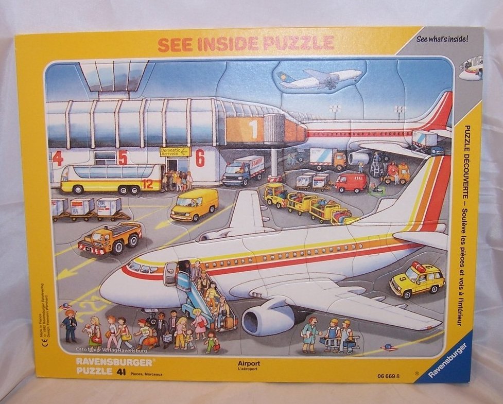 Ravensburger 41 Piece Airport See Inside Frame Puzzle