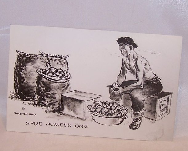 Spud Number One, WW II Marshall Davis Postcard, Unused
