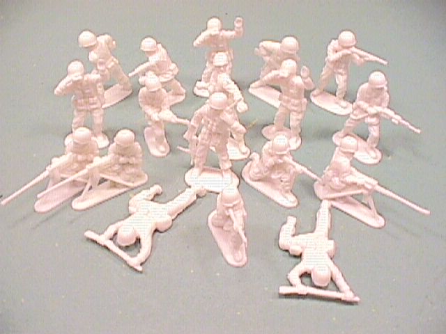World War II U.S. Army White Plastic Soldiers Set