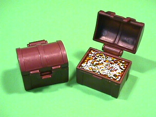 Pirate Pair Of Brown Plastic Treasure Chests
