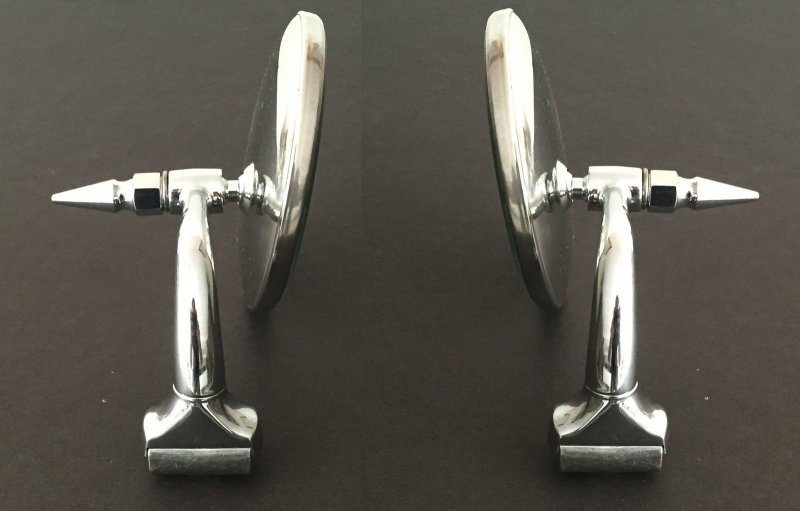 4'' Spiked Stainless Steel Curved Arm Peep Mirrors