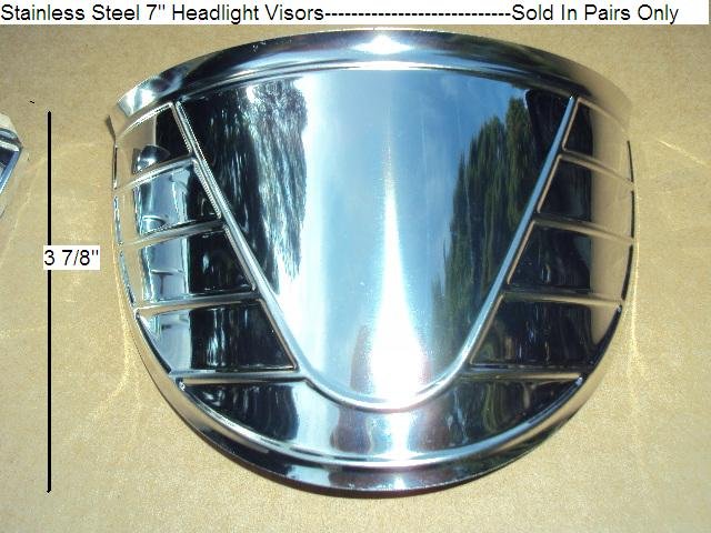 Stainless Steel Visors For 7'' Round Headlights