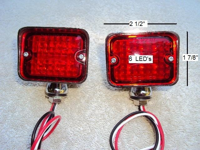 12 Volt Red LED Park & Turn Signal Lights