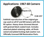 Camaro RS gas cap