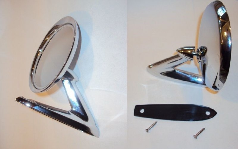 Universal Show Chrome Exterior Door Mount Rear View Mirror w/ Gasket ...