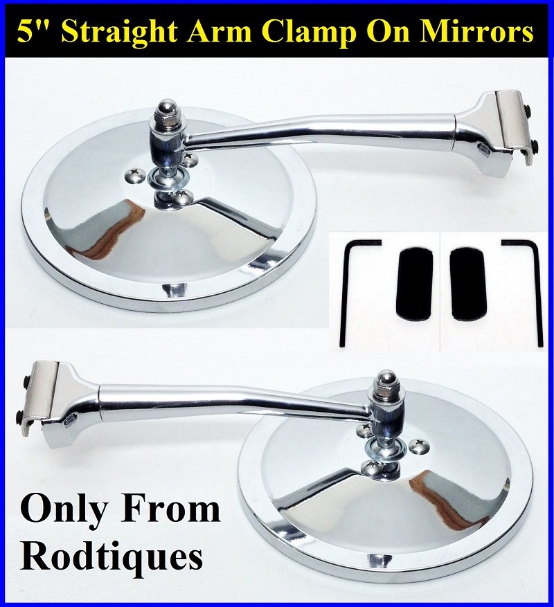 5'' Straight Arm Clamp On Door Peep Mirrors