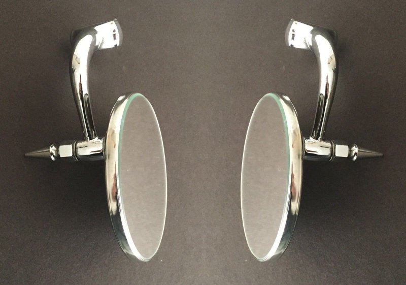 4'' Spiked Stainless Steel Curved Arm Peep Mirrors with Convex ...