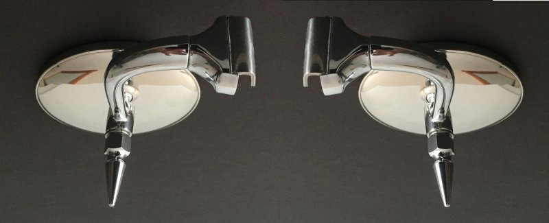 4'' Spiked Stainless Steel Curved Arm Peep Mirrors