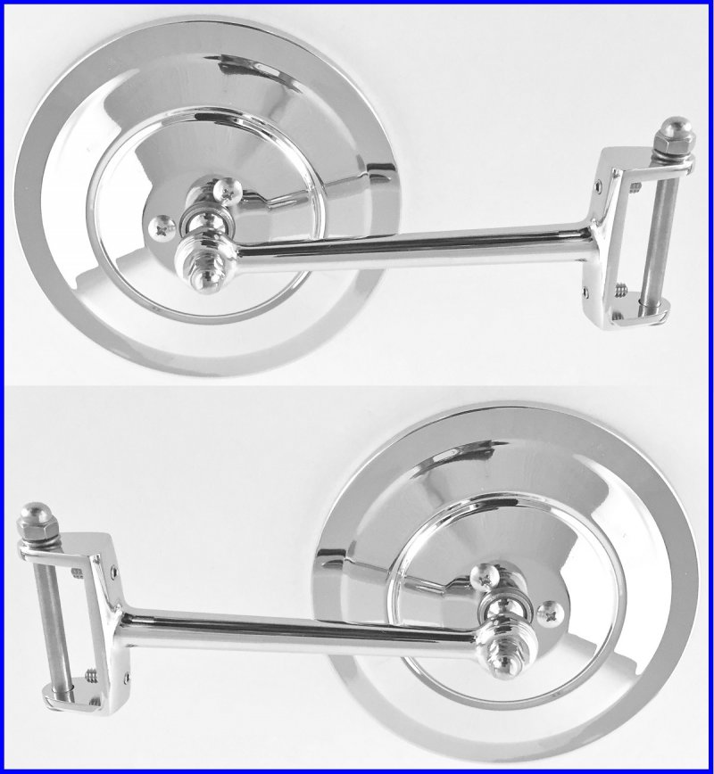 1928-1931 Ford Closed Car, Model ''A'' Mirrors 5'' Ribbed