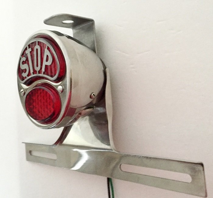 Universal Third Brake Tail & Plate Light w/ Plate Bracket LED STOP