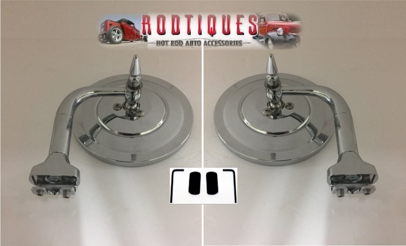 5'' Curved Arm Peep Mirrors w/ 1-1/2'' Extensions