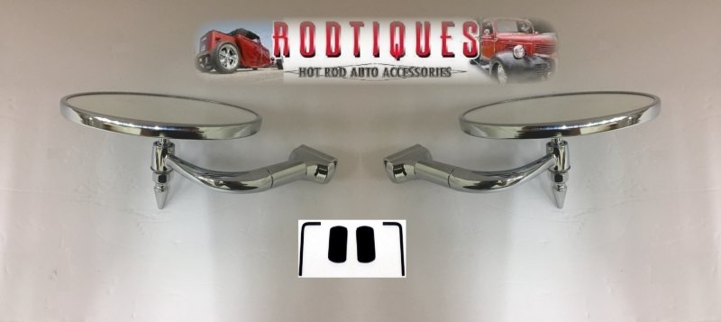 5'' Curved Arm Peep Mirrors w/ 1-1/2'' Extensions