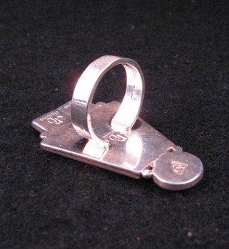 Hopi Lady Inlay Ring, Bennard & Frances Dallasvuyaoma, sz7-1/2