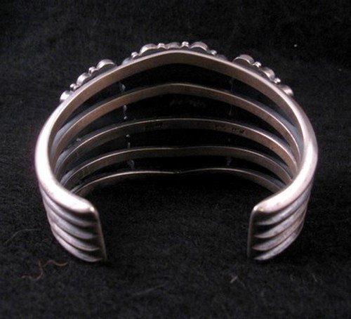 Kirk Smith Navajo Pilot Mtn Turquoise Coral Sterling Silver Bracelet