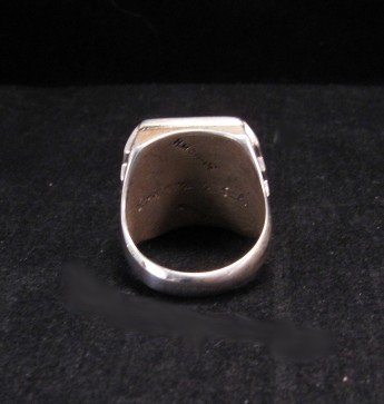 Harlan & Monica Coonsis Zuni Inlaid Rainbow Yei Man Kachina Ring sz10