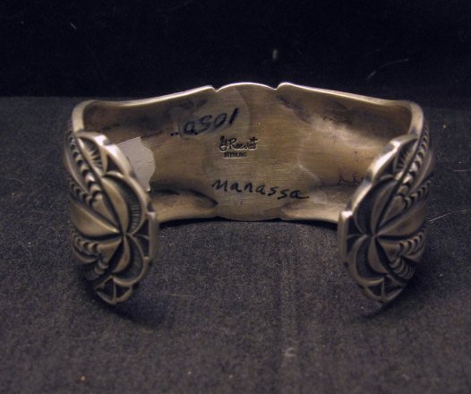 Gary Reeves * Navajo * Manassa Turquoise & Coral Silver Bracelet
