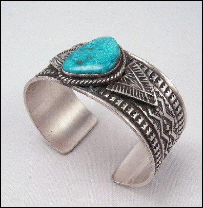 Sunshine Reeves ~ Navajo ~ Turquoise Sterling Silver Bracelet