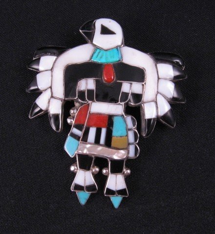 Mary Ann Poncho ~ Zuni ~ Eagle Dancer Pin / Pendant