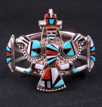 Cellicion, Zuni, Knifewing Inlaid Bracelet