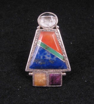 Hopi Lady Inlay Ring, Bennard & Frances Dallasvuyaoma, sz7-1/2