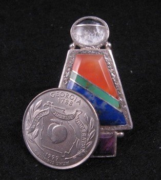 Hopi Lady Inlay Ring, Bennard & Frances Dallasvuyaoma, sz7-1/2