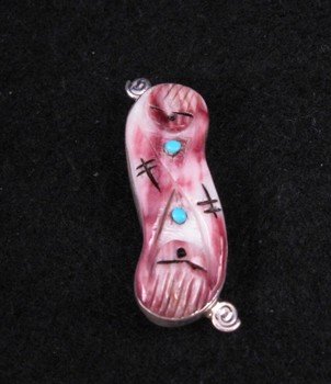 Zuni Double Corn Maiden Pin / Pendant, Chad Quandelacy & Valerie Comosona
