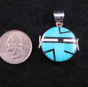 Reversible Double-sided Inlaid Pendant * Edison Yazzie * Navajo