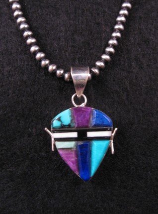 Reversible 2-Sided Multi-stone Inlaid Pendant * Edison Yazzie * Navajo