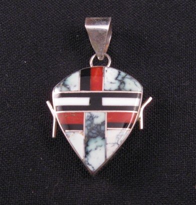Reversible 2-Sided Multi-stone Inlaid Pendant * Edison Yazzie * Navajo