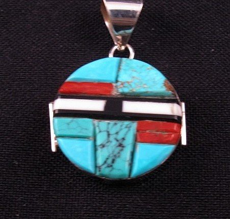 Reversible Two-sided Inlaid Pendant * Edison Yazzie * Navajo