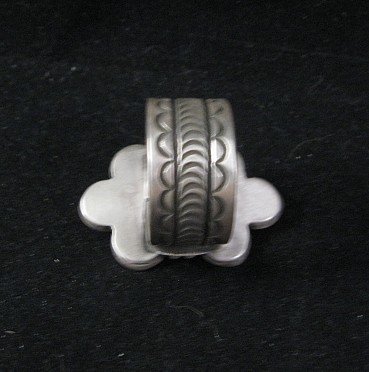 Navajo Alex Sanchez Turquoise Silver Ring sz7-3/4