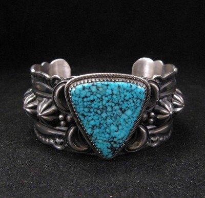 Delbert Gordon Navajo Kingman Turquoise Sterling Silver Bracelet