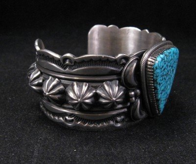 Delbert Gordon Navajo Kingman Turquoise Sterling Silver Bracelet