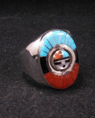 Don Dewa Zuni Sunface Spinner Ring sz11 3/4 - sz12