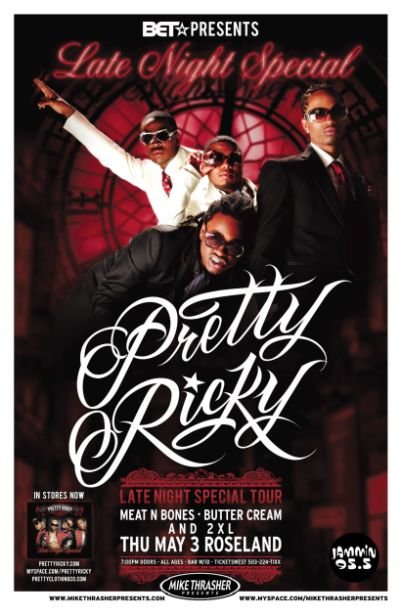PRETTY RICKY 2007 Gig POSTER Portland Oregon Concert