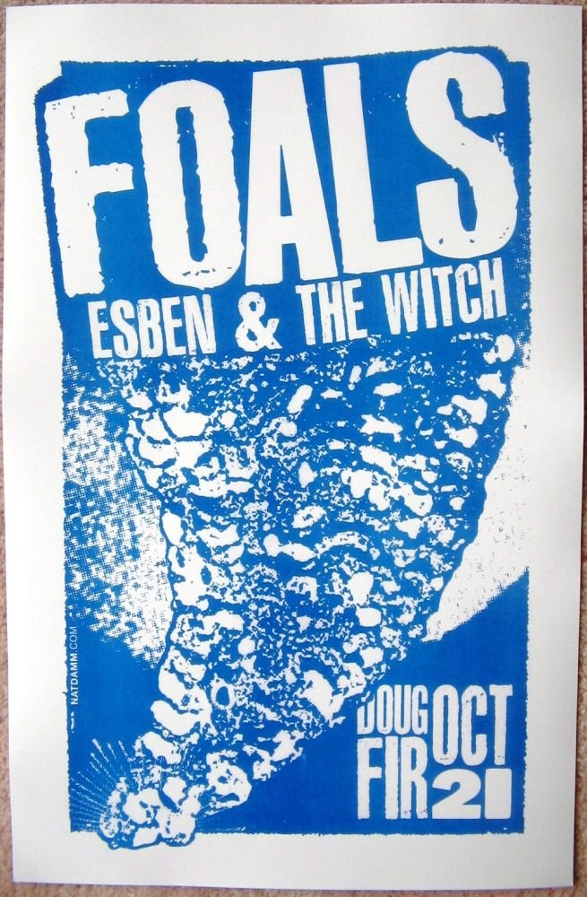 FOALS 2010 Gig POSTER Total Life Forever Portland Oregon Concert
