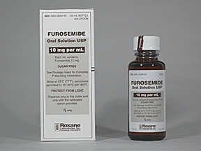 Furosemide Oral Solution 10mg/ml 120 Ml By Roxane Labs.