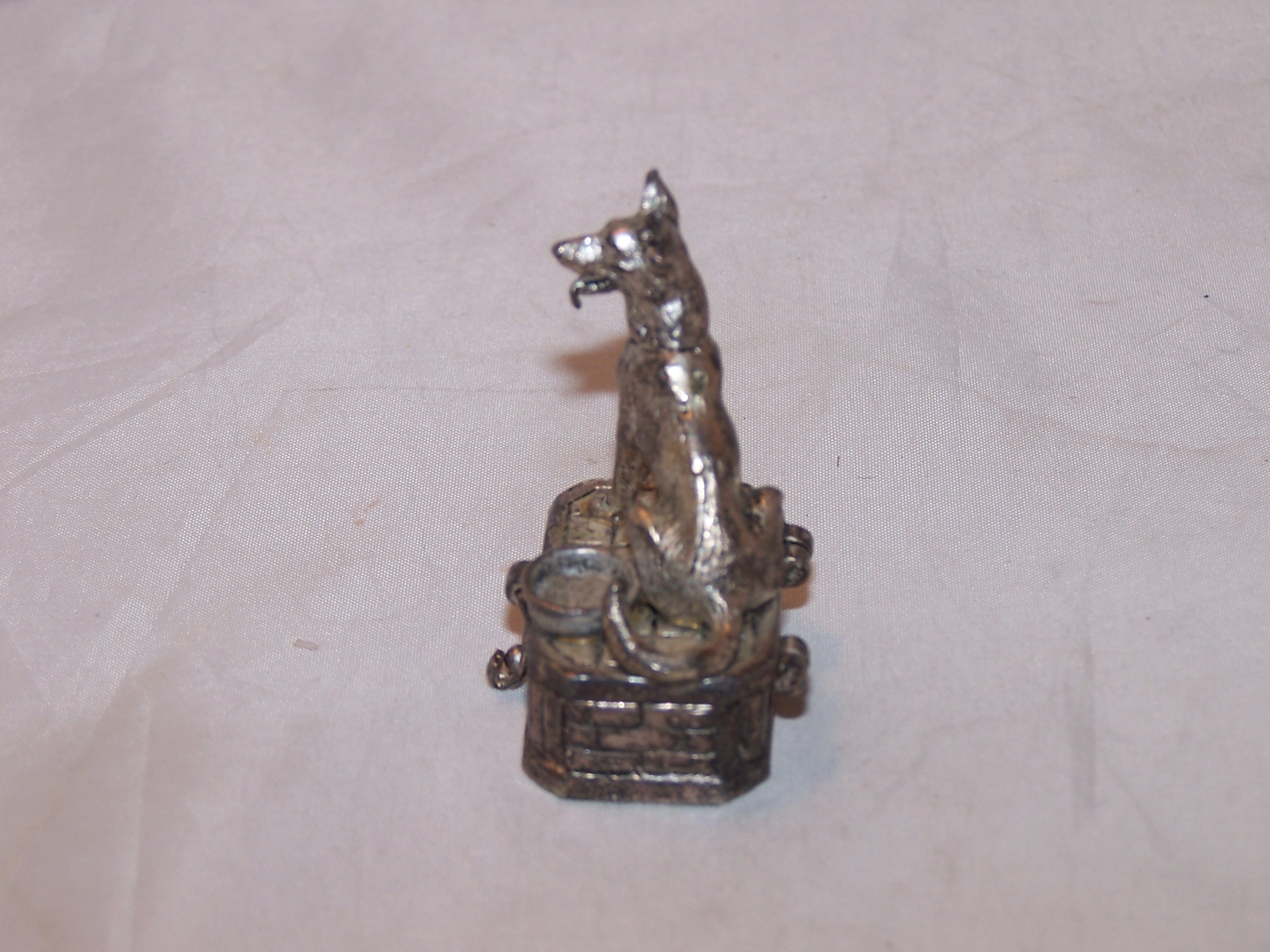 German Shepherd Trinket Box, Miniature Vintage