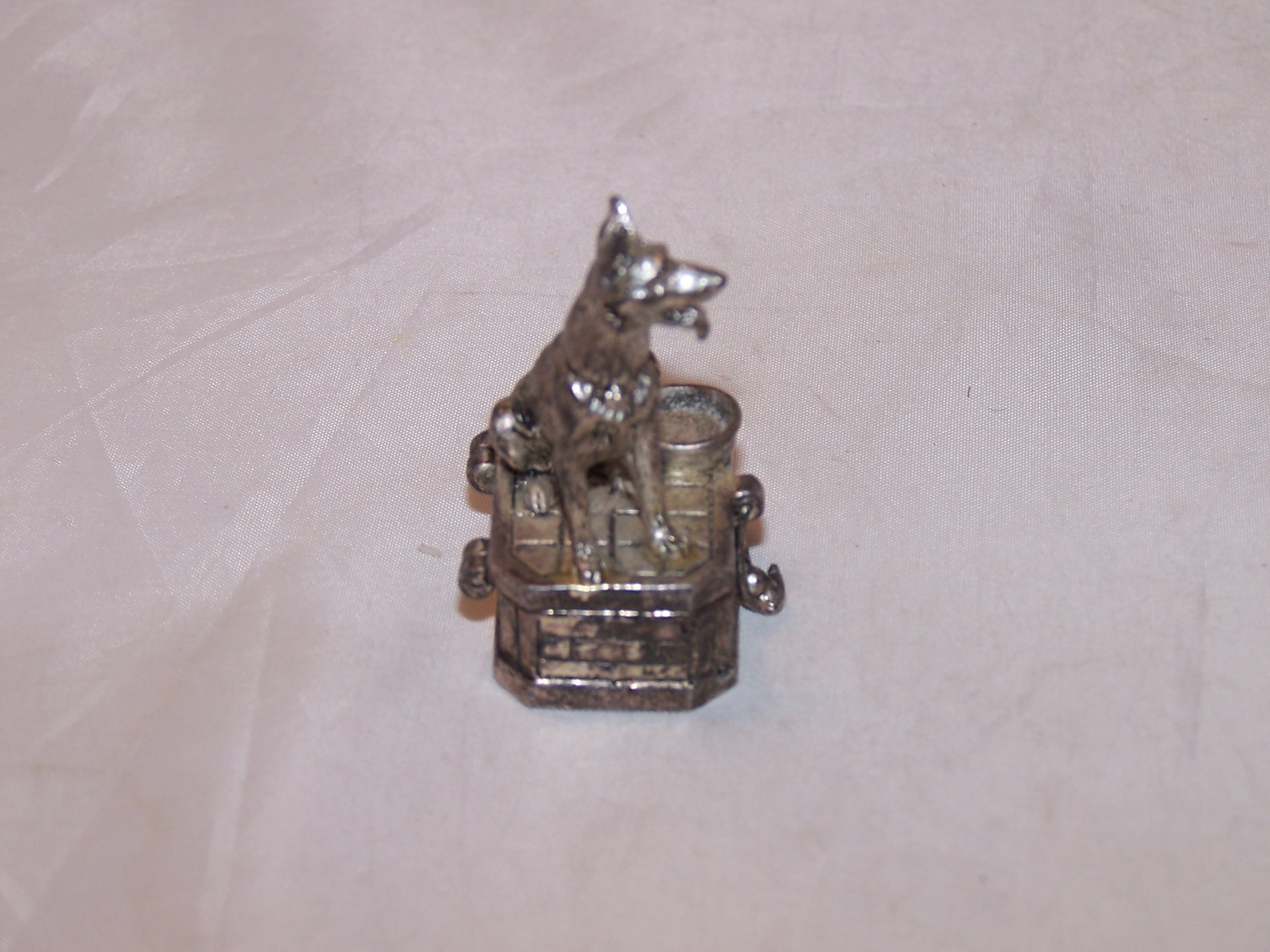 German Shepherd Trinket Box, Miniature Vintage