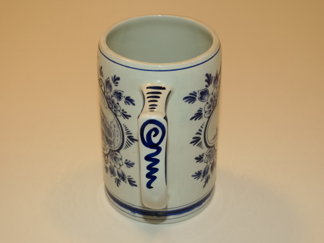 Heineken Delft Blue Beer Stein, Holland, Hand Painted Ceramic