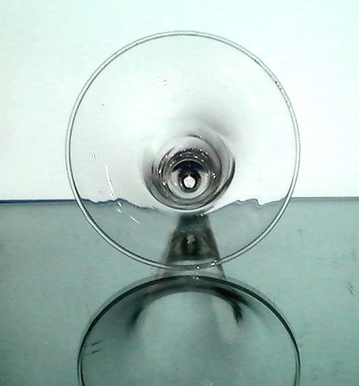 Wall Vase Glass Cone Vessel 7.75 x 5 Clear Flared Rim OOS