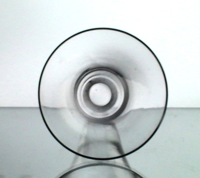 Hanging Cone Wall Vase Vessel Clear 9.75 x 5 Clear Flared OOS