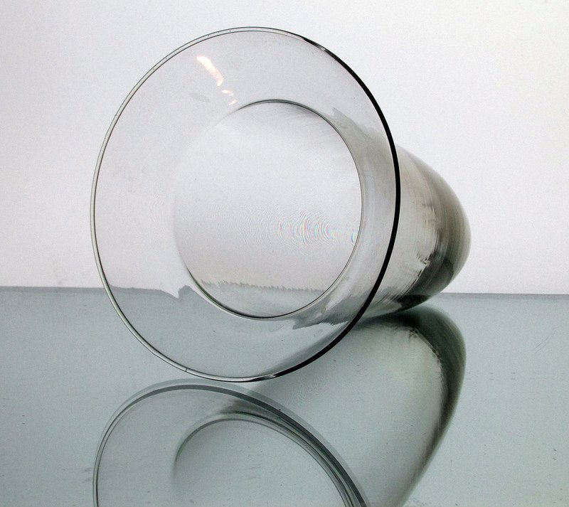 Hanging Wall Vase Glass Cone Torpedo Flared 9.75 x 5.5 OOS