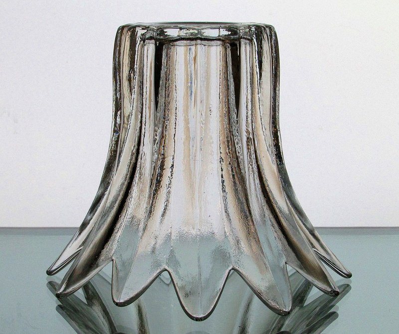 Flower Candle Holder with Flared Tips Clear Glass 12 Point OOS