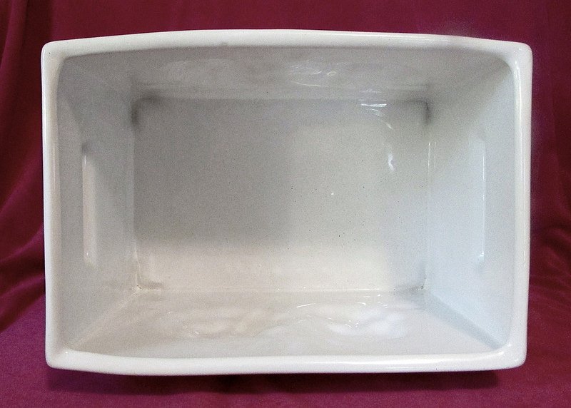 Ceramic Bread Box Traditional European Style White XL OOS